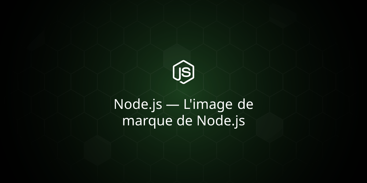 Node.js — L'image de marque de Node.js